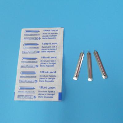 China Medical Disposable Blood Lancet 23g 26g 28g Stainless Steel Blood Lancet for sale