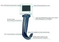 China China factory price for the Rechargeable Low price video laryngoscope with 3 reusable blade for sale