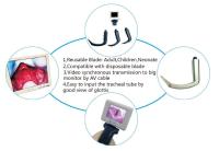 China China factory price for the Rechargeable Low price video laryngoscope with 3 reusable blade for sale