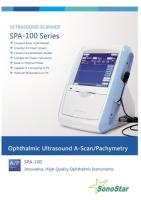 China SPA-100 Ophthalmic A-Scan/Pachymeter Ultrasound Scanner for sale