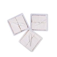China Disposable Hot cold airline cotton towel in tray for sale