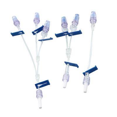 China Medical one way extension tube with normal needle free connector luerlock needless connector for sale