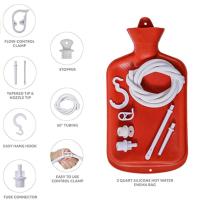 China Enema Bag Kit 2 Quart Home Water & Coffee Colon Cleansing Kit BPA Free Hot-Water Bag with 5 Foot Long Hose for sale