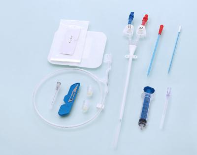 China Disposable hemodialysis catheter, hemodialysis kit, single double triple lumen for sale