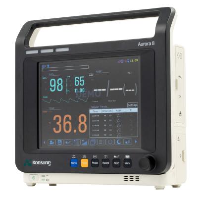 China Ambulance Nurse Vital Sign Monitor With SPO2 NIBP 8 Inch Screen for sale