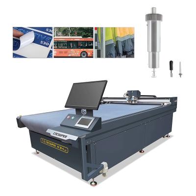 China CNC Digital Cutting Machine Precisely Cut Sticker Foam Leather Cardboard Materials for sale