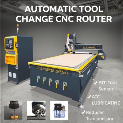 China High Speed Machining ATC CNC Router Machine With Linear Tool Library for sale