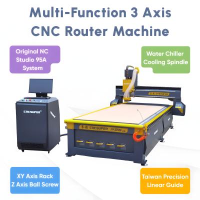 China Industrial 3 Axis CNC Router Machine For Sign Acrylic Craft Decorations Making for sale