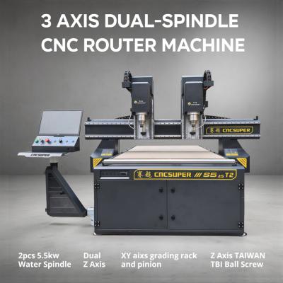 China Industrial Dual Spindle CNC Router For Woodworking Meta Description for sale