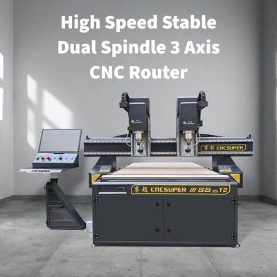 China Professional Dual  Spindle CNC Router For Panel Processing for sale