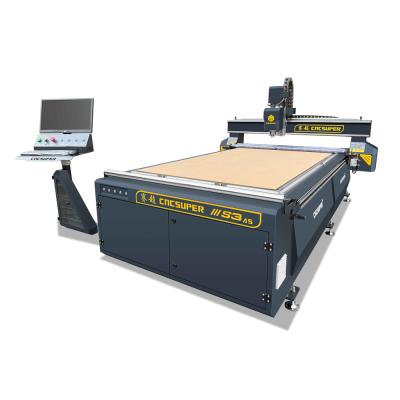 China Vacuum Adsorption Industrial CNC Router With Pressure Roller for sale