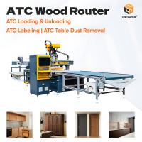 China Cabinet Furniture Door Making ATC CNC Router With Auto Loading Unloading Device for sale
