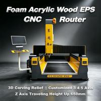 China 3D Carving CNC Router Z Axis Up 650mm for Wood Foam Acrylic Aluminum Processing for sale