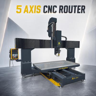 China 5 Axis CNC Router For Large And Thick Material 3D Carving for sale