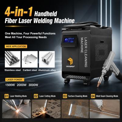 China 4-in-1 Handheld Fiber Laser Welding Machine For Stainless Steel Carbon Steel Aluminum Alloy for sale