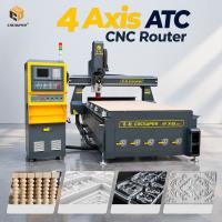 China 4 Axis ATC CNC Router With ±90° Swing For Headcreating complex intricate 3D Carving for sale