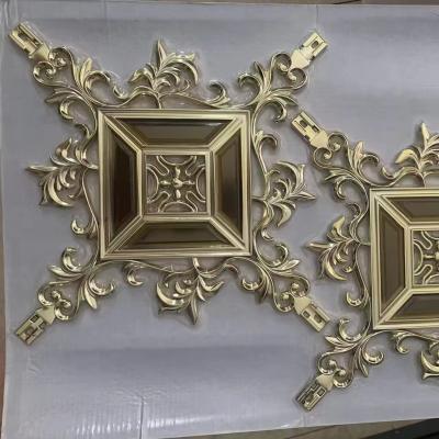 China Decoration Gold Golden Georgian Bar and Flower Insulate Glass Window Door Hardware Ideal for Modern Building Applications for sale