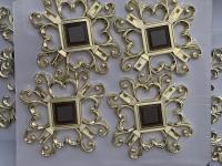 China Decoration Gold Golden Georgian Bar and Flower Insulate Glass Window Door Hardware Ideal for Modern Building Applications for sale