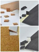 China 15mm Square Self Adhesive Cork Pads Durable Plastic Cork Spacers for sale