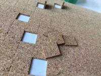 China No Stain Sticky Cork Pads EVA Glass Separator Pads Glass Accessories for sale