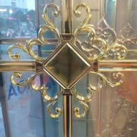 China 11x18mm Georgian Bar Flower UV Resistant Double Glazed Window Decorative Grille Custom Size for sale