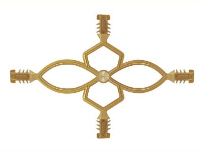 China Easy Installation Golden Georgian Flowers Decorative Accessories Adding Charm To Interior Architectural Elements for sale
