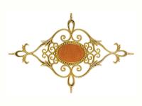 China Easy Installation Golden Georgian Flowers Decorative Accessories Adding Charm To Interior Architectural Elements for sale