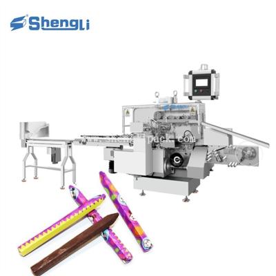 China 150pcs/Min Chocolate Bar Foil Wrapping Machine BOPP Chocolate Packaging Machine for sale