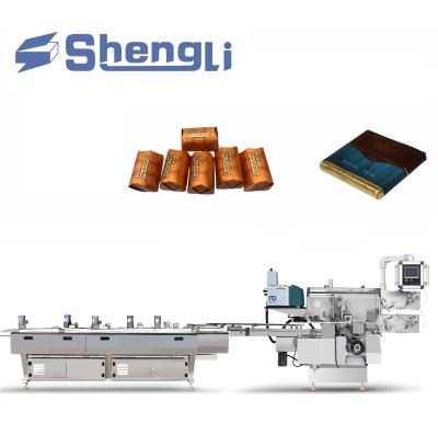 China Cost-Effective Automatic Chocolate Packing Machine with 200-260 Pics/Min Speed, PLC+Servo Motor+Touch Screen Control for Folding and Gluing for sale