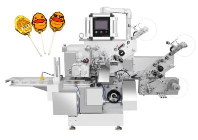 China 100pcs/Min Foil Lollipop Wrapping Machine 100ppm Chocolate Bar Wrapper Machine for sale