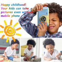 China Kids Digital Camera 2.4 Inch Screen 400W Pixel 32GB Card Blue 180 Degree Flip Lens for sale