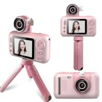 China Kids Digital Camera 40MP 1080P HD Video Rotatable Flip Lens Selfie Camera with Tripod for sale