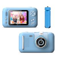 China Kids Digital Camera 2.4 Inch Screen 400W Pixel 32GB Card Blue 180 Degree Flip Lens for sale