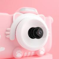 China Kids Digital Camera 2 Inch IPS Screen 0.3MP Dual Lenses Cartoon Toy with Games for sale