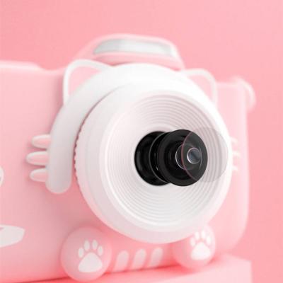 China Kids Digital Camera 2 Inch IPS Screen 0.3MP Dual Lenses Cartoon Toy with Games for sale