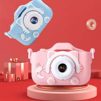 China Kids Digital Camera 2 Inch IPS Screen 0.3MP Dual Lenses Cartoon Toy with Games for sale
