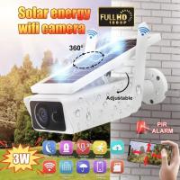 China PTZ Outdoor Solar Panel Security Camera Wireless 3MP 1296p with Floodlight and PIR Motion Detection for sale