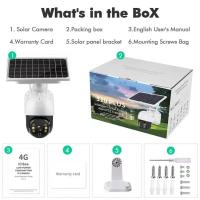 China SD Card Solar Powered PTZ Camera , Outdoor 4G Security Camera With Solar Panel for sale