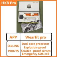 China IP68 BT Call Smart Watch 8 Ultra HK8 Pro Max 2.08 Inch 380mAh Wireless Charging for sale