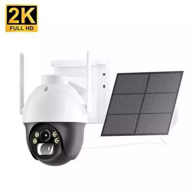 China Outdoor 4MP Wireless Solar Powered CCTV Two Way Audio With CMOS Sensor for sale