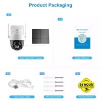 China Outdoor 4MP Wireless Solar Powered CCTV Two Way Audio With CMOS Sensor for sale