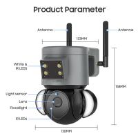 China 6MP PIR Solar Security Camera 4G Human Detection WiFi 12X Zoom Outdoor IP65 for sale