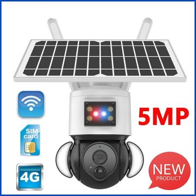 China 4G Solar Powered CCTV Camera 2K 5MP Outdoor Wireless Security Camera with 32000mAh Battery for sale