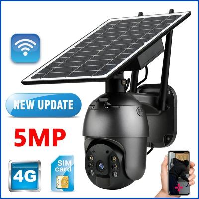 China 6MP 4G Solar PTZ Camera Outdoor Weatherproof with 30m IR Night Vision and Dual Lens for sale
