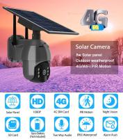 China 8W Solar Security Camera 4G PTZ Outdoor IP66 360 Degree Wireless Surveillance for sale