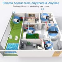 China 8CH 1080P WiFi NVR Kit with 8 Cameras, 4TB HDD Support, DC12V Security System for sale
