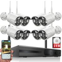 China 8CH WiFi NVR Security Camera System 1080P 2.0MP Outdoor Indoor Night Vision 60ft for sale