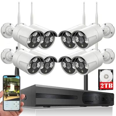 China 8CH WiFi NVR Security Camera System 1080P 2.0MP Outdoor Indoor Night Vision 60ft for sale