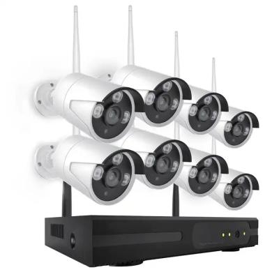 China 8CH 1080P WiFi NVR Kit with 8 Cameras, 4TB HDD Support, DC12V Security System for sale