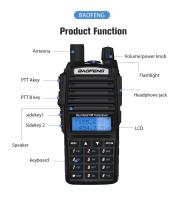 China BAOFENG UV82 8W Dual Band Walkie Talkie 136-174MHz 400-480MHz 2800mAh Two Way Radio for sale